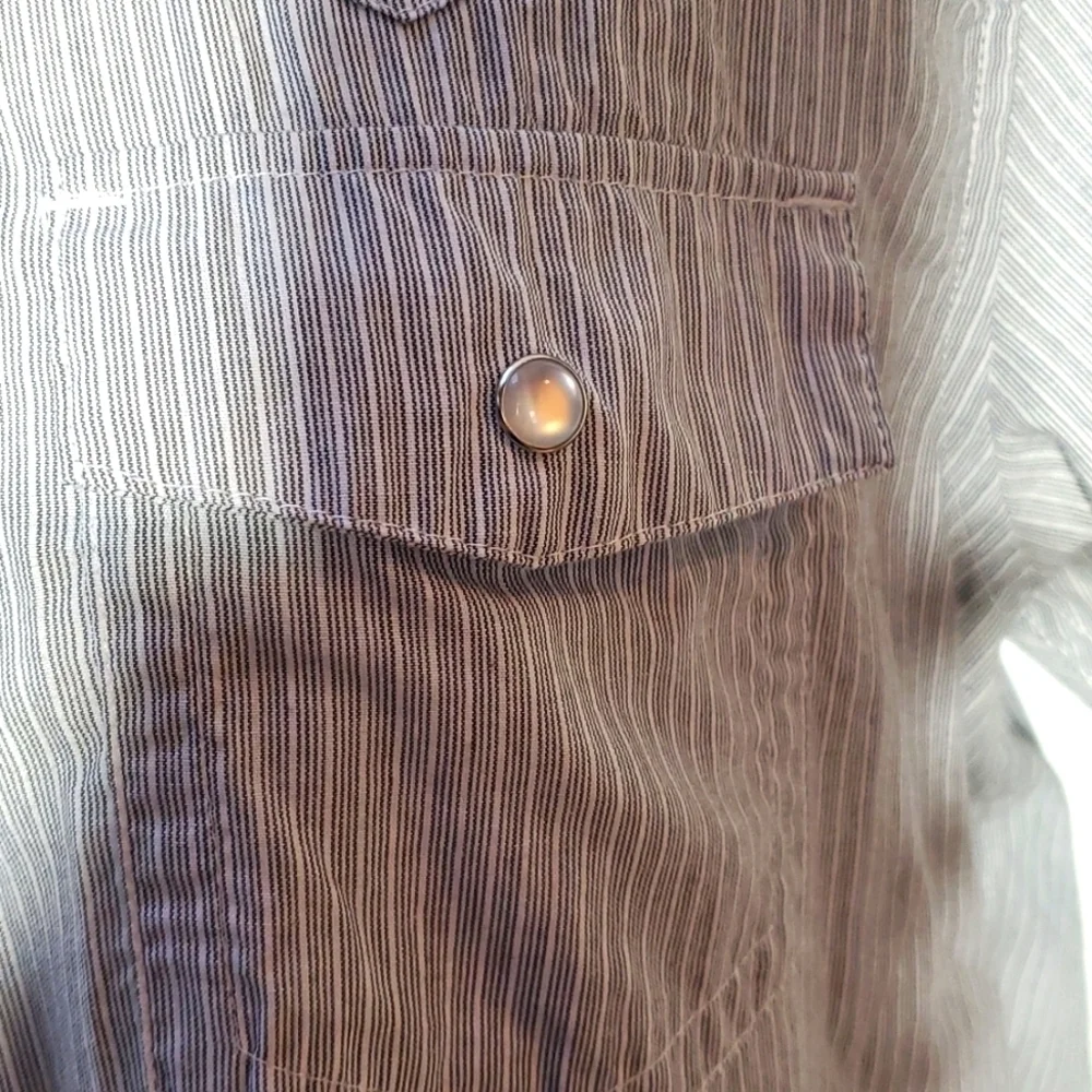 Machine | Shirts | Machine Mens Pinstripe Button Down Graywhite Dress ...